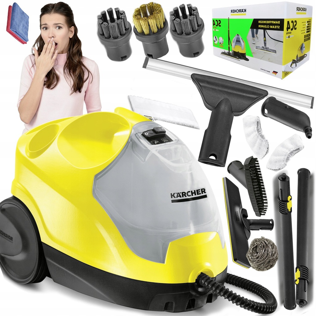 MOCNA PAROWNICA MOP KARCHER SC4 ZESTAW GIGANT XXL - 12597301695 ...