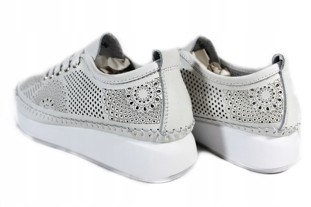 Goodin GD-FT-90 białe półbuty skórzane sneakersy - 12336530842 ...