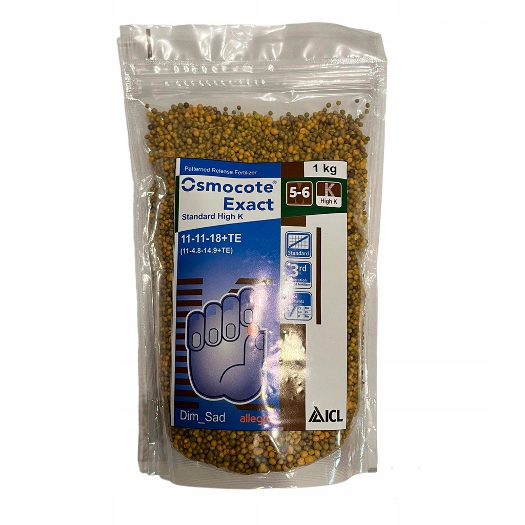 Osmocote Exact 11-11-18+TE Standard High K 5-6M 1kg - 13488006476 ...