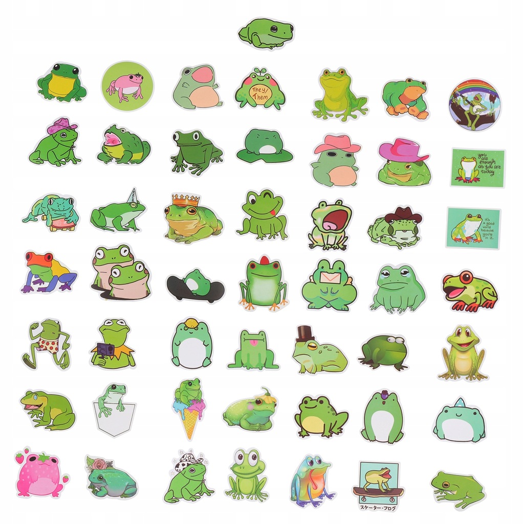 Frog Decorative Sticker Frogs Laptop 50 Pcs/Set - 14344490763 ...