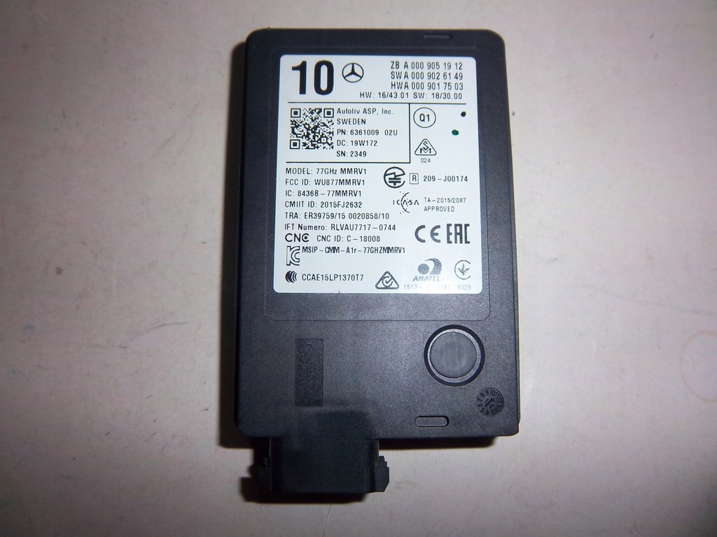 RADAR SENSOR DISTRONIC MERCEDES A0009051912 - 8519777403 - oficjalne ...