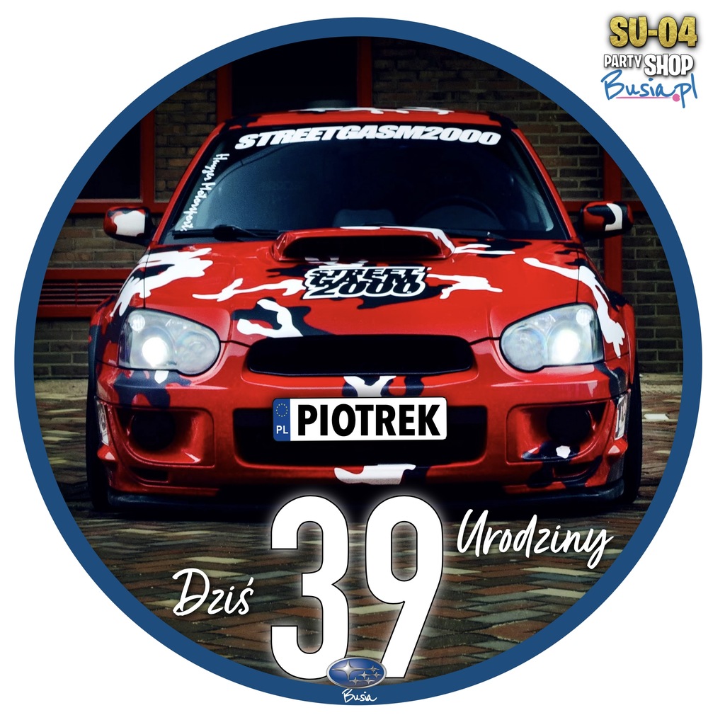 SUBARU auto Opłatek Na Tort - 10926428136 - oficjalne archiwum Allegro