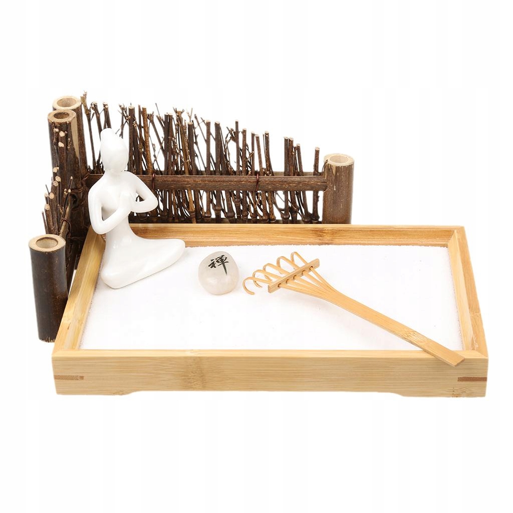 Garden Sand Tray Buddha Stone Rake Bamboo Tray - 13944889175 ...