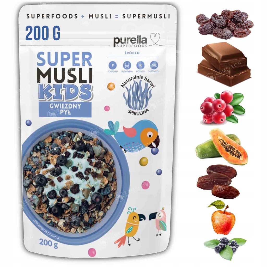 Purella SUPER MUSLI KIDS gwiezdny pył DLA DZIECI - 12752595639 ...