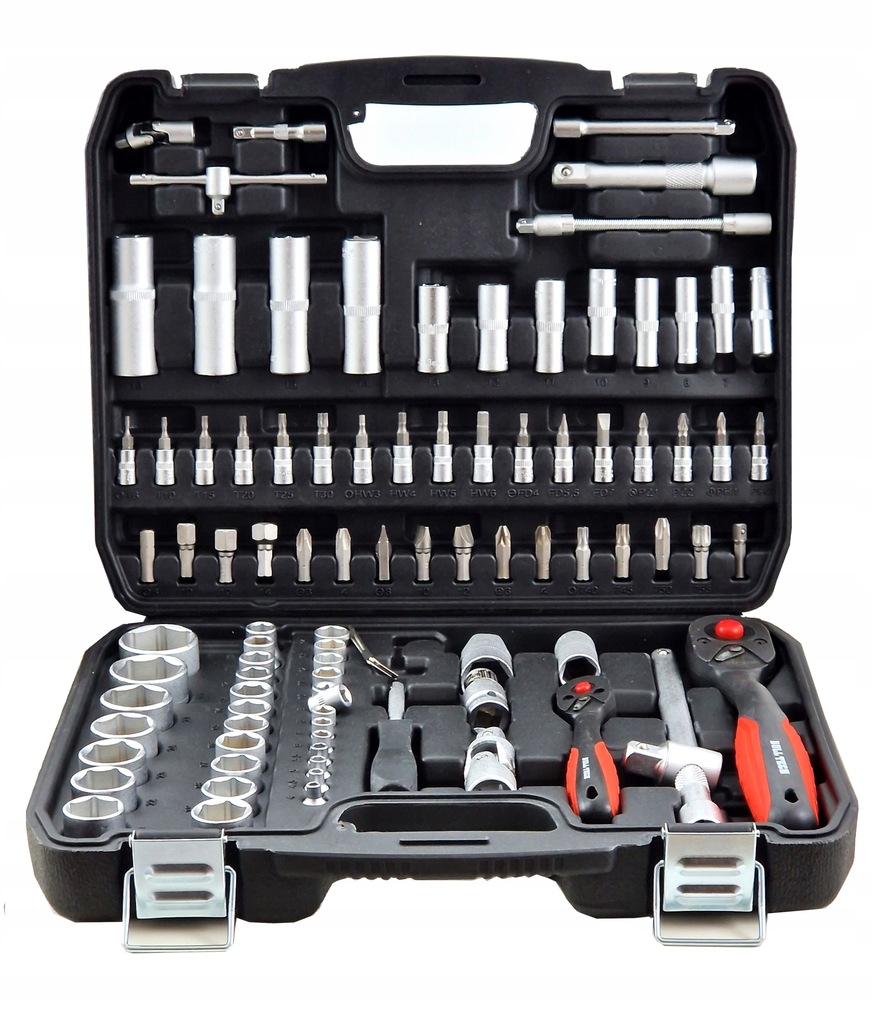 ZESTAW KLUCZY NASADOWYCH KLUCZE NASADOWE 108EL CRV - 13511379445 - oficjalne archiwum Allegro