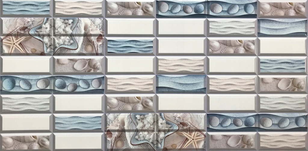 PANELE ŚCIENNE 3D PCV MUSZLA KAFLE ŁAZIENKA OCEAN - 10841576311 ...