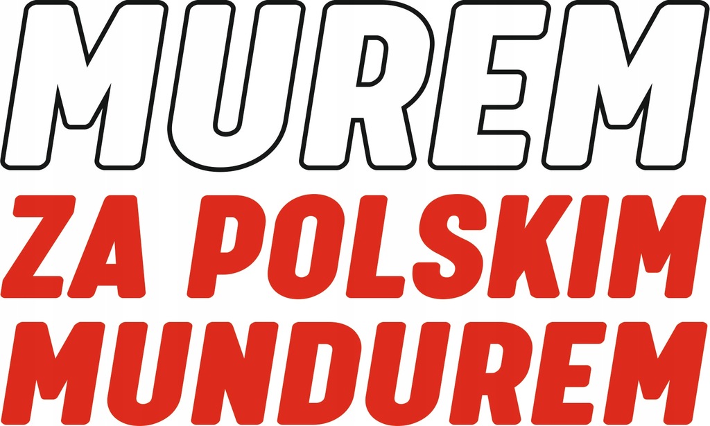 Naklejka MUREM ZA POLSKIM MUNDUREM 15x9 cm - 11505140146 - oficjalne ...