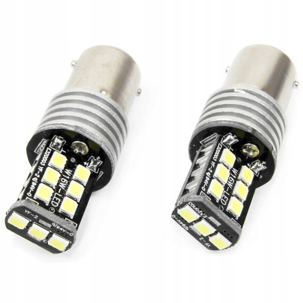 ŻARÓWKI P21W LED CAN-BUS BA15s 12V białe 5600K kpl - 9470865232 ...