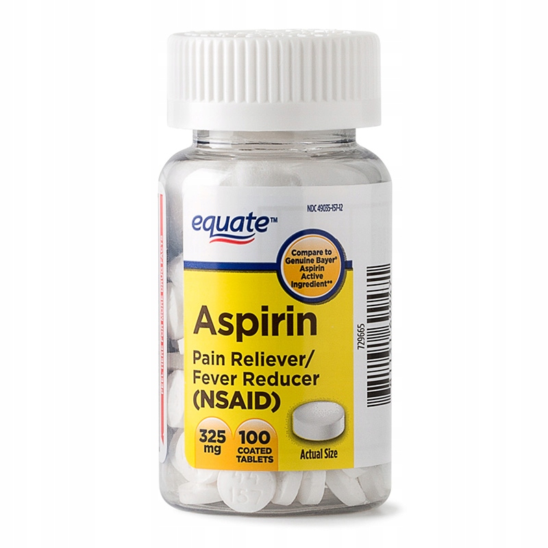 ORYGINALNA ASPIRYNA 325 mg / 100 tabletek - USA - 13396394788 ...