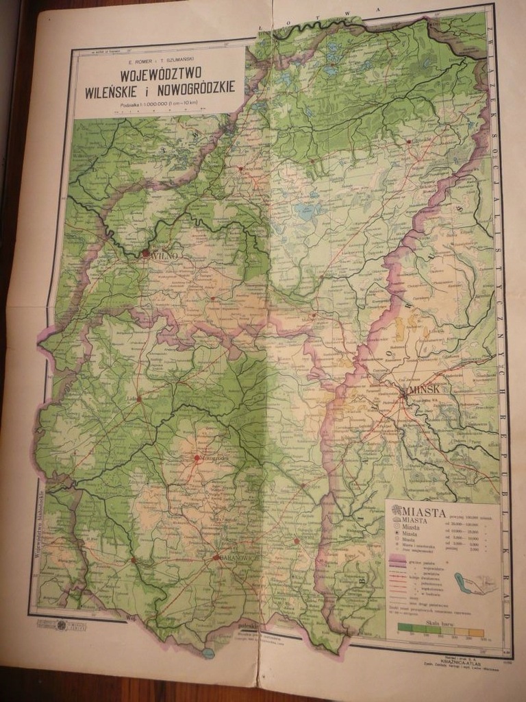 Mapa Woj Wileńskie i Nowogródzkie ok 1930 - 8627015382 - oficjalne ...
