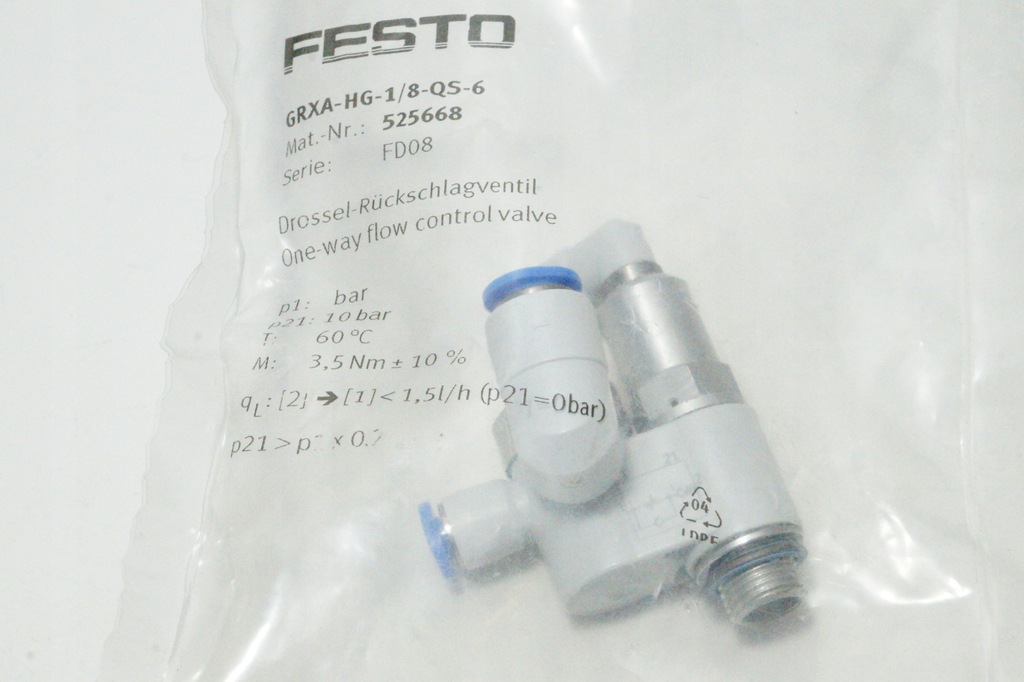 ZAWÓR REGULOWANY PNEUMATYCZNIE FESTO GRXA-HG-QS-6 - 7735683500 - oficjalne archiwum Allegro