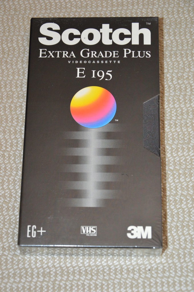 Kaseta VHS Scotch 3M Extra Grade Plus EG+ E 195 - 12021645605 - oficjalne archiwum Allegro