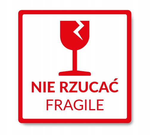 NIE RZUCAĆ etykiety samoprzylepne dla kuriera L - 7751685936 ...