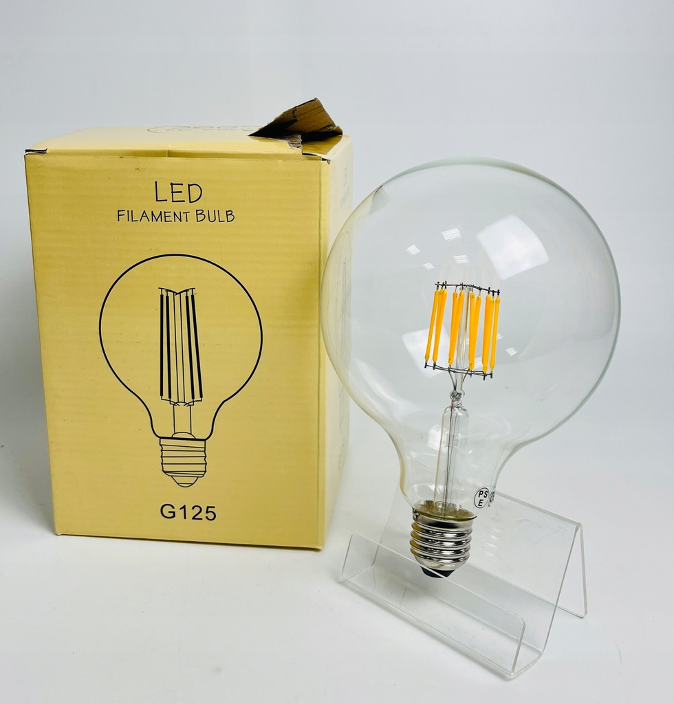 Żarówka Led 10W E27 G125 Filament Edison Kula - 13187374249 - oficjalne ...