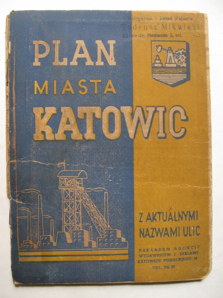 Katowice PLAN MIASTA KATOWIC Tramwaje PKP 1933 - 14286817439 - oficjalne archiwum Allegro