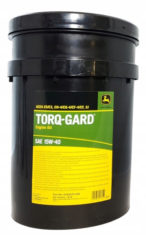 Olej silnikowy John Deere TORQ GARD SUPREME 20L - 10000622227 ...