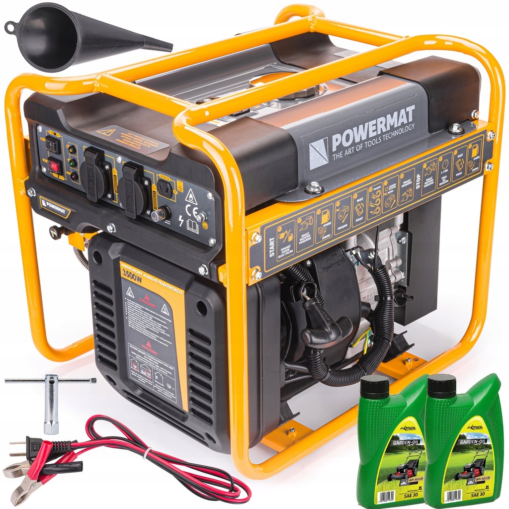 Agregat prądotwórczy Powermat PM-AGR-3500IT 3500 W - 11497373891 - oficjalne archiwum Allegro