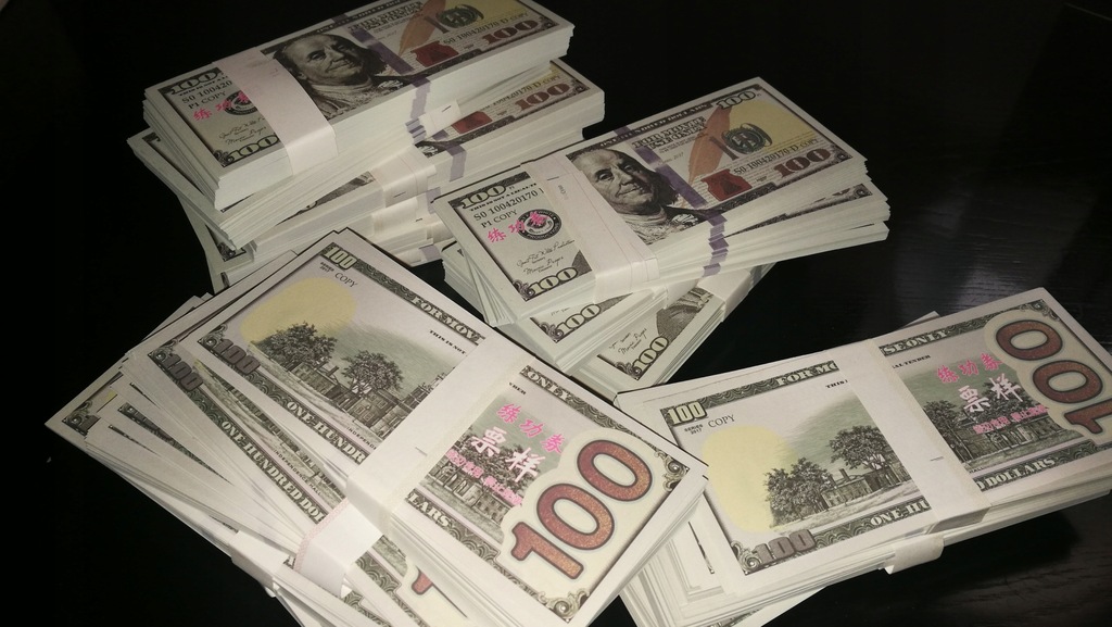 Plik 100szt. banknotów 100$ 100 Dolarów Dolary - 7968415846 - oficjalne ...