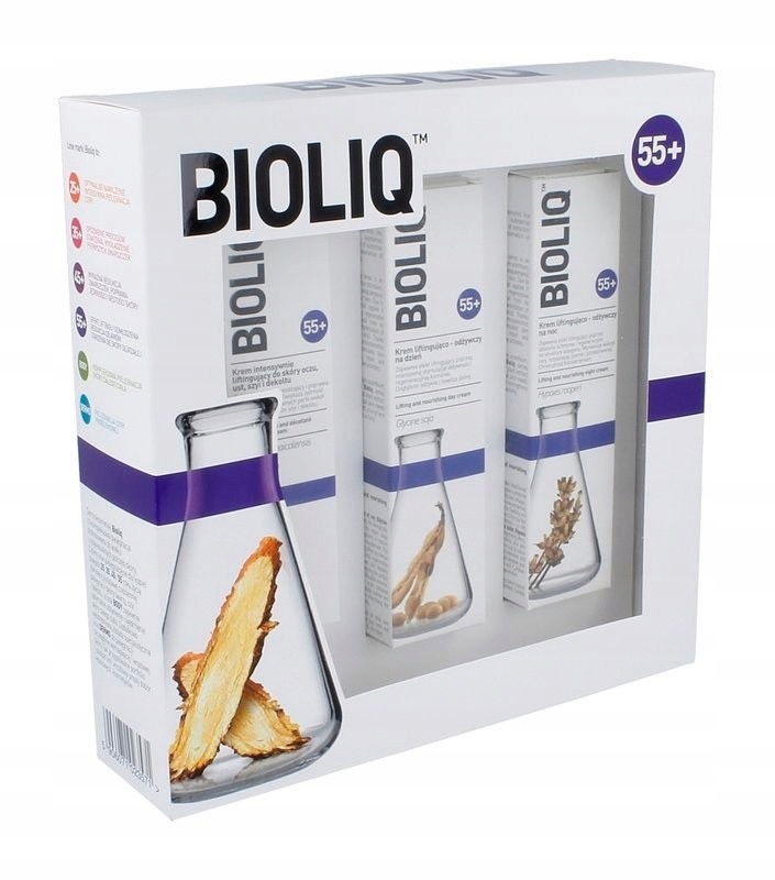 BIOLIQ 55+ ZESTAW 3 kosmetyków PREZENTOWY 3 KREMY - 7774513629 ...