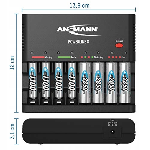 ANSMANN Ładowarka POWERLINE 8 model AN-12510 - 11626915280 - oficjalne archiwum Allegro
