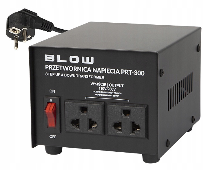 Transformator Przetwornica Reduktor napięcia 230V / 110V-120V USA PRT-300 W - 9654559057 ...