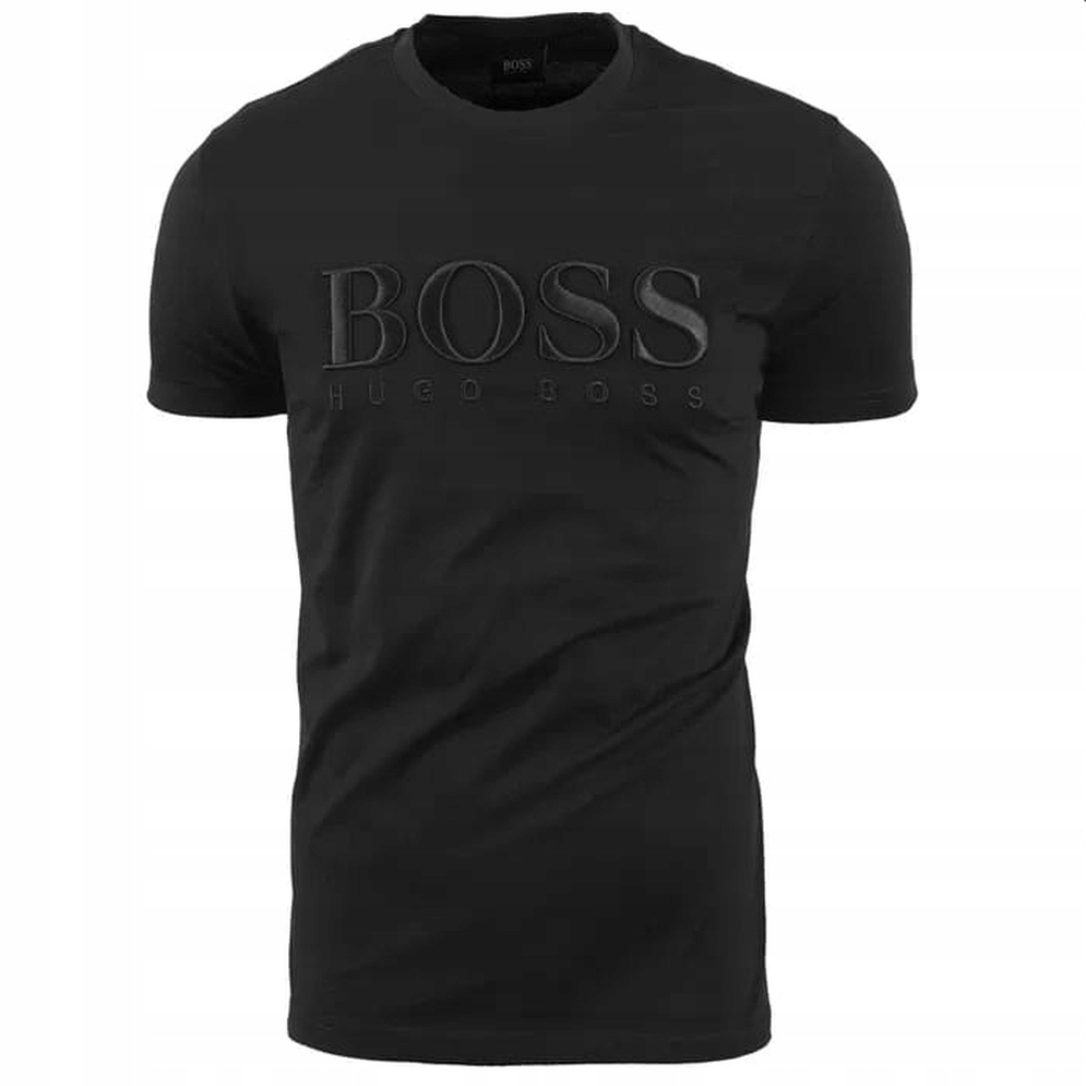 HUGO BOSS T-SHIRT DUŻE HAFTOWANE LOGO r. M - 13777816742 - oficjalne archiwum Allegro