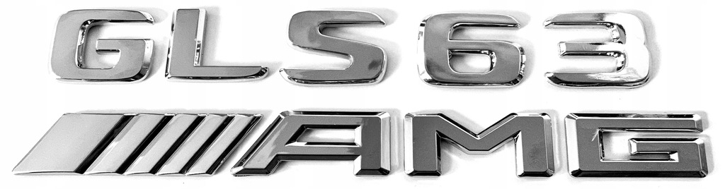 Mercedes GLS 63 AMG emblemat znaczek logo chrom - 10914410773 ...
