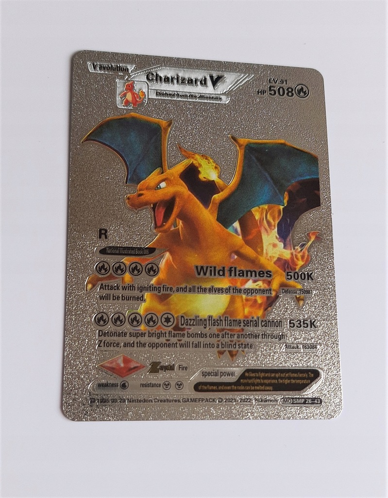 Karta Pokemon Charizard V Silver - 12804985475 - oficjalne archiwum Allegro