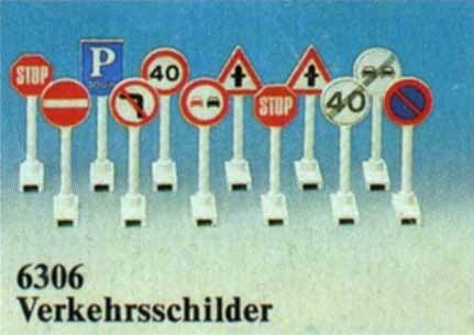 KLOCKI LEGO LEGOLAND VINTAGE TOWN CITY ZESTAW 6306 Road Signs ZNAKI ...