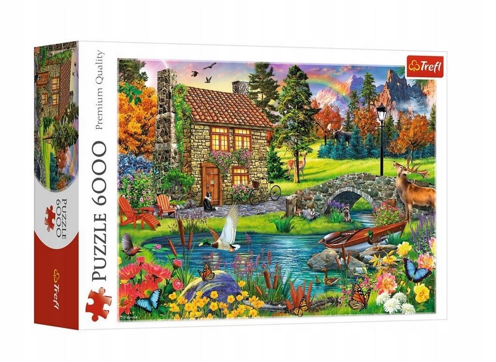 PUZZLE 6000 CHATKA W GÓRACH TREFL, TREFL - 12826539512 - oficjalne ...