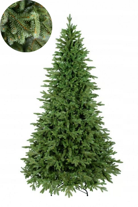 CHOINKA SZTUCZNA PREMIUM JODŁA NATURALNA 220 cm - 14708682744 - oficjalne archiwum Allegro