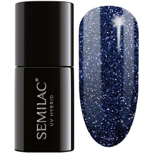 Semilac LAKIER HYBRYDOWY Shimmer Black 340 - 10012086737 - oficjalne archiwum Allegro