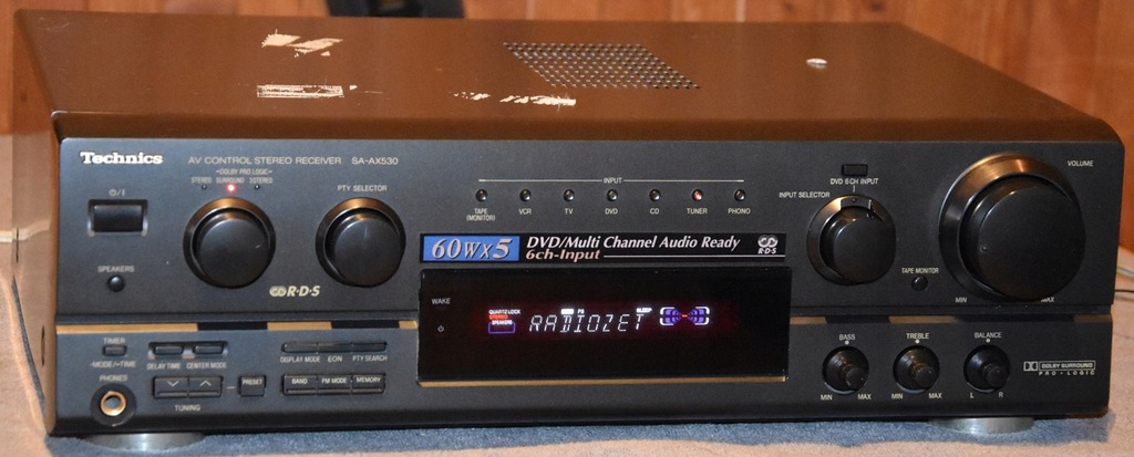 Technics SA-AX530 Amplituner kina 5.1 Tytanowy - 13238645873 - oficjalne archiwum Allegro