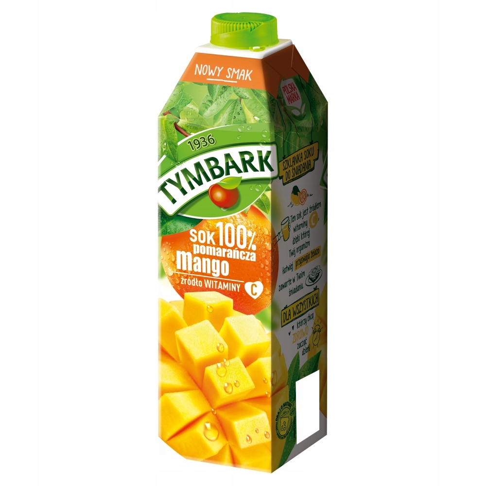 Tymbark Sok 100% pomarańcza-mango, 1L - 12014155097 - oficjalne ...
