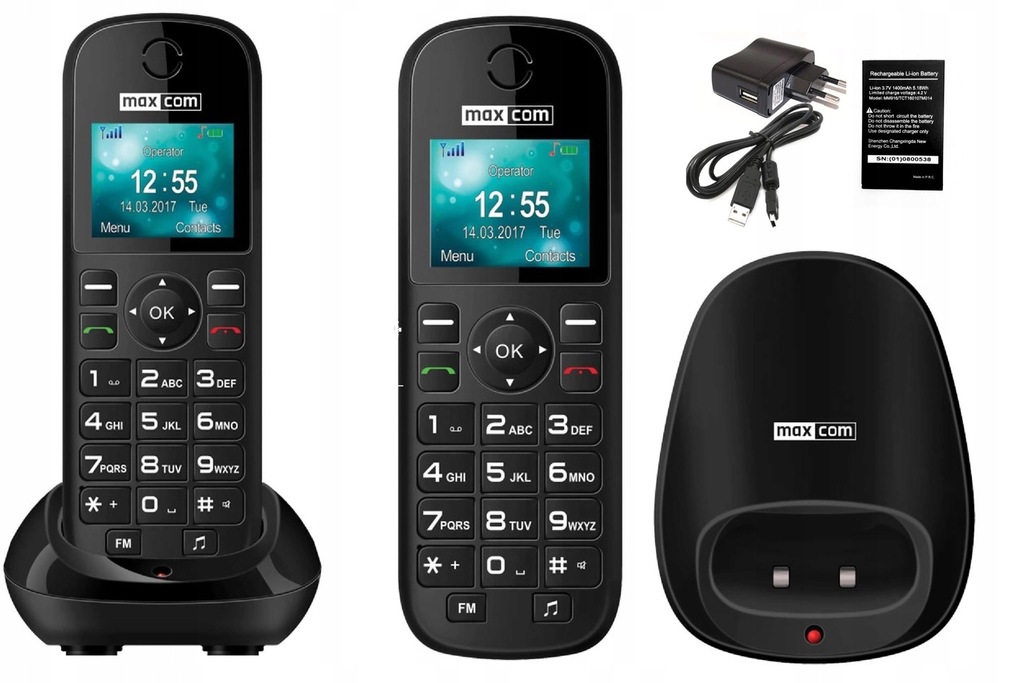 TELEFON STACJONARNY NA KARTĘ SIM MAXCOM MM35D BEZP - 8463957450 ...