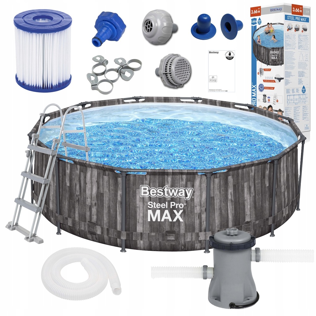 BASEN STELAŻOWY BESTWAY 366x100 ZESTAW 12w1 5614X - 12236977646 ...