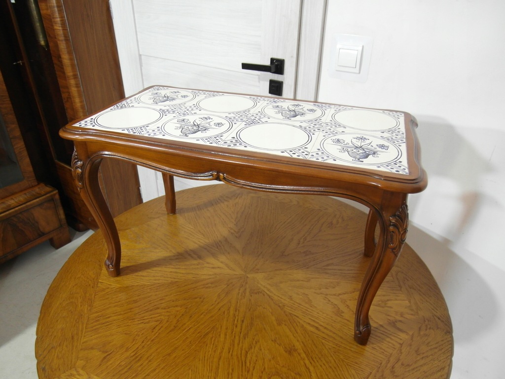 stolik ludwikowski z ciekawym blatem - 14634924906 - oficjalne archiwum Allegro