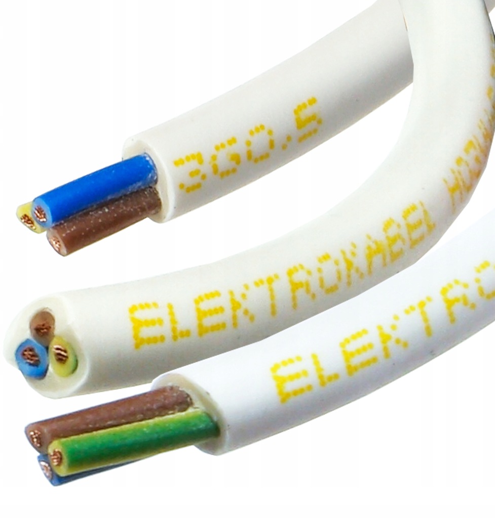 PRZEWÓD OMY 3x0,5mm 300 300V Linka CU 1m okrągł - 7054461786 - oficjalne archiwum Allegro