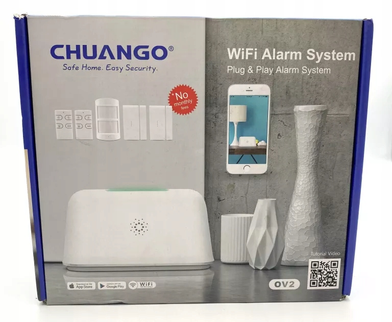 SYSTEM ALARMOWY CHUANGO OV2 WIFI ALARM SYSTEM - 13115378193 - oficjalne archiwum Allegro