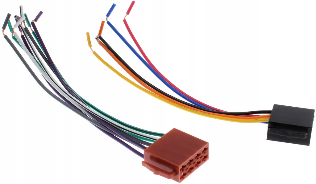 2x Wtyk Kostka ISO Wtyczka Złącze Radia z Kablami - 12756955802 - oficjalne archiwum Allegro