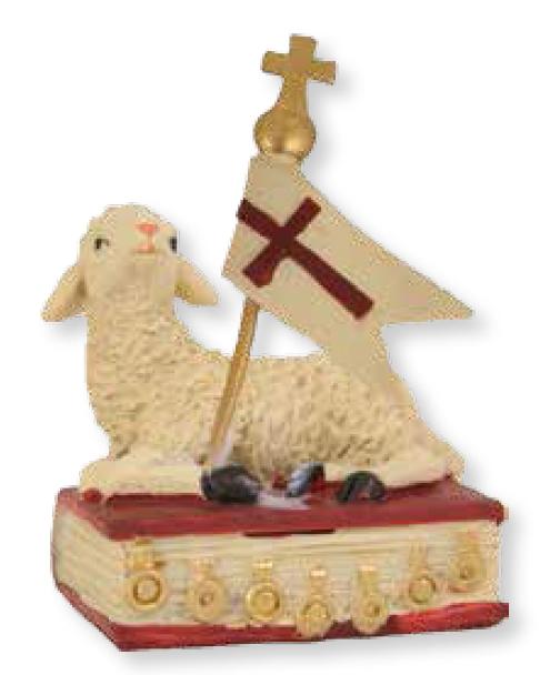 Figurka Baranek Boży WIELKANOC 8cm wysoki - H028 - 7913313861 - oficjalne archiwum Allegro