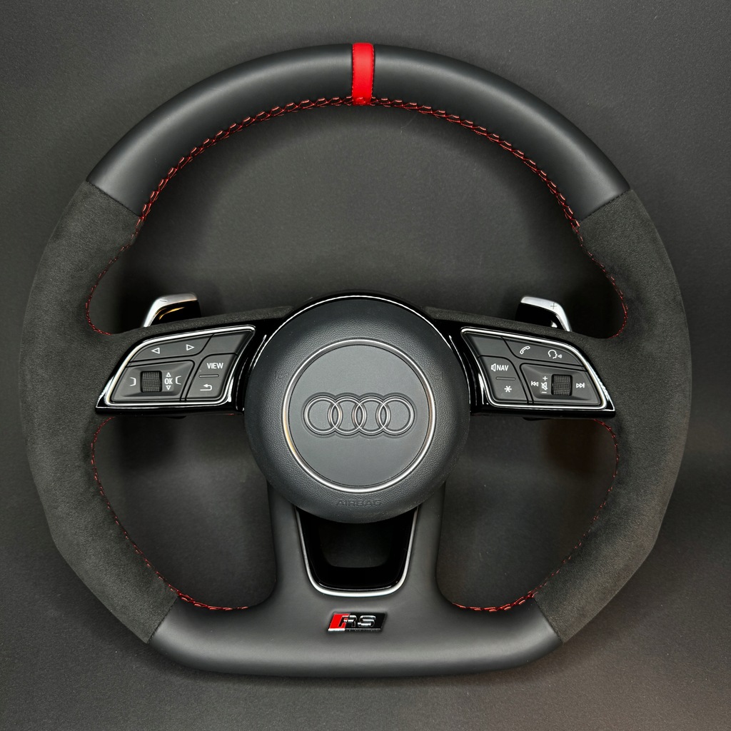 Audi RS3 8V RS4 RS5 B9 Kierownica alcantara płaska A3 S3 A4 S4 A5 S5 ___ FV - 16910023183 ...