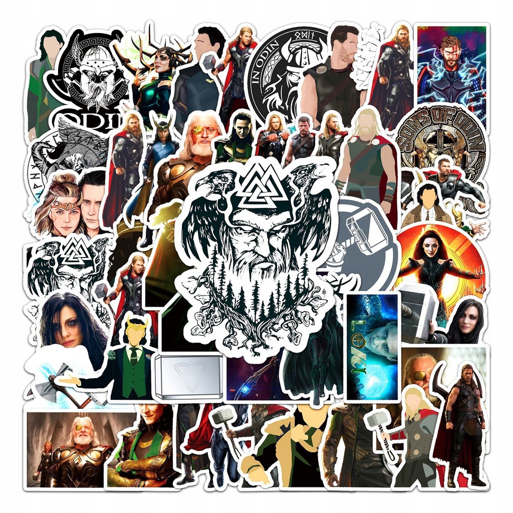 50 Thor Graffiti Naklejki Marvel Loki Odin Naklejk - 11832764473 ...