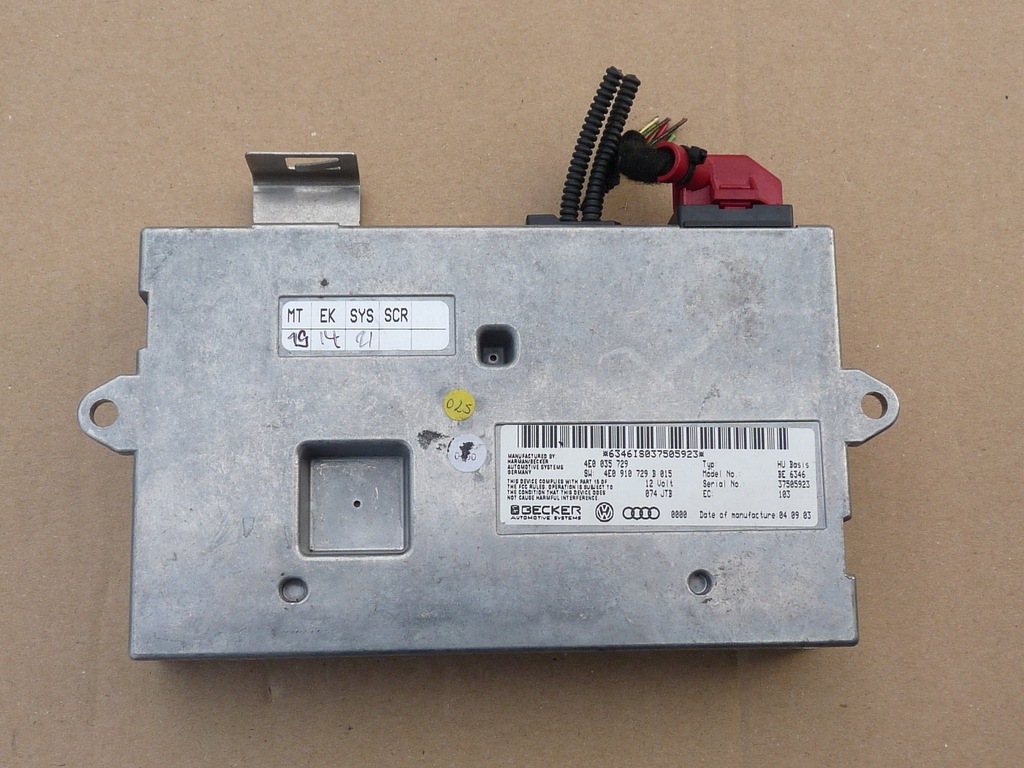 A8 D3 MODUŁ STEROWNIK MMI 4E0035729 4E0910729B - 13355888927 - oficjalne archiwum Allegro