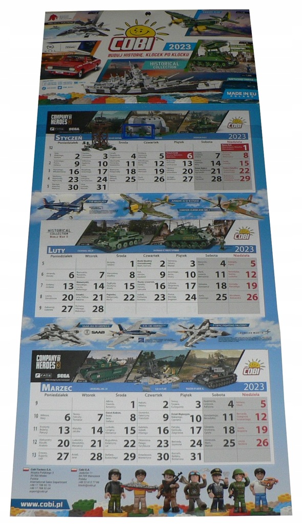 COBI KALENDARZ TRÓJDZIELNY na rok 2023 - 13798304328 - oficjalne ...