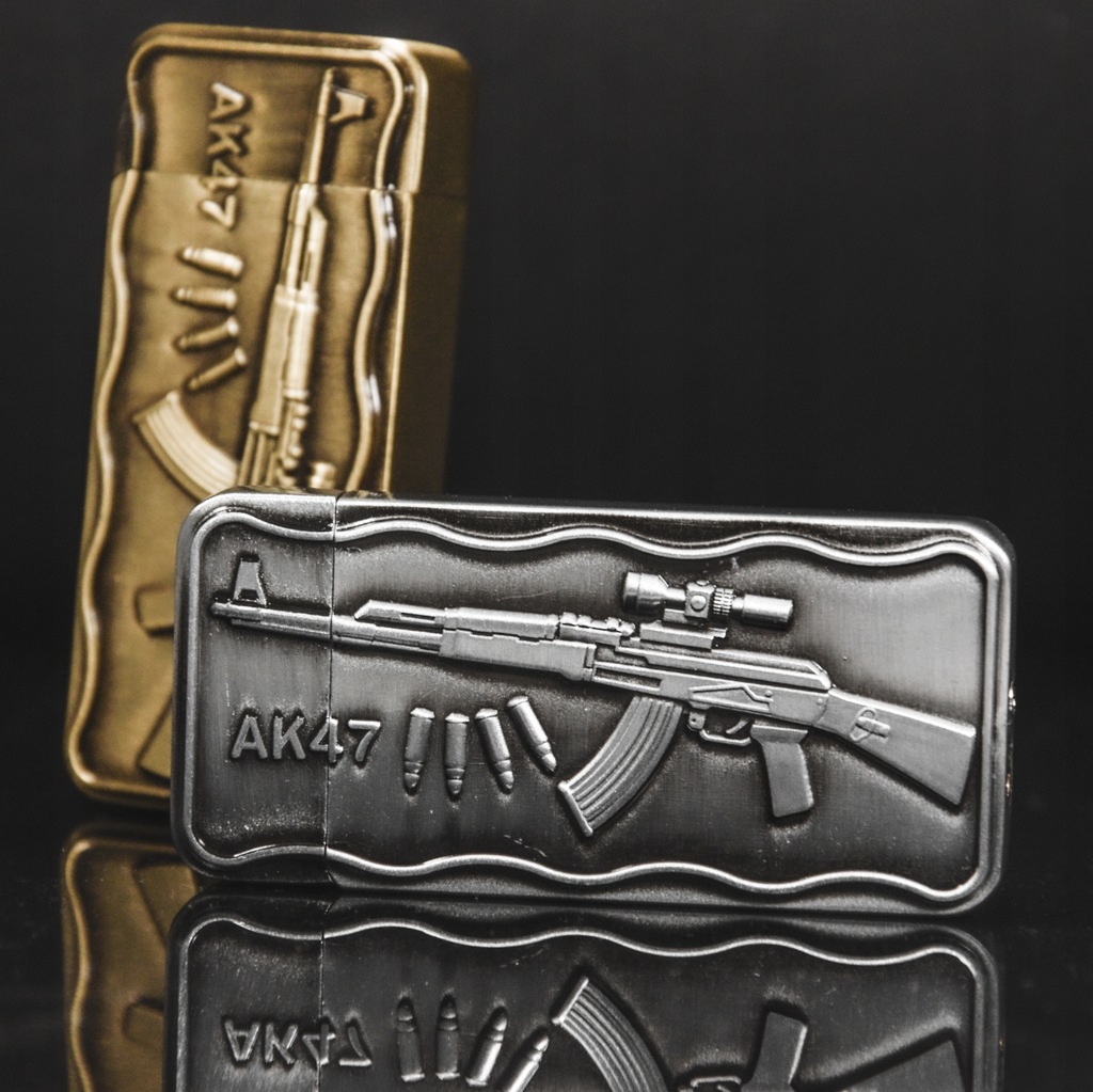 ZAPALNICZKA ŻAROWA METALOWA PREZENT AK47 AK 47 PISTOLET WOJSKO ARMY ...