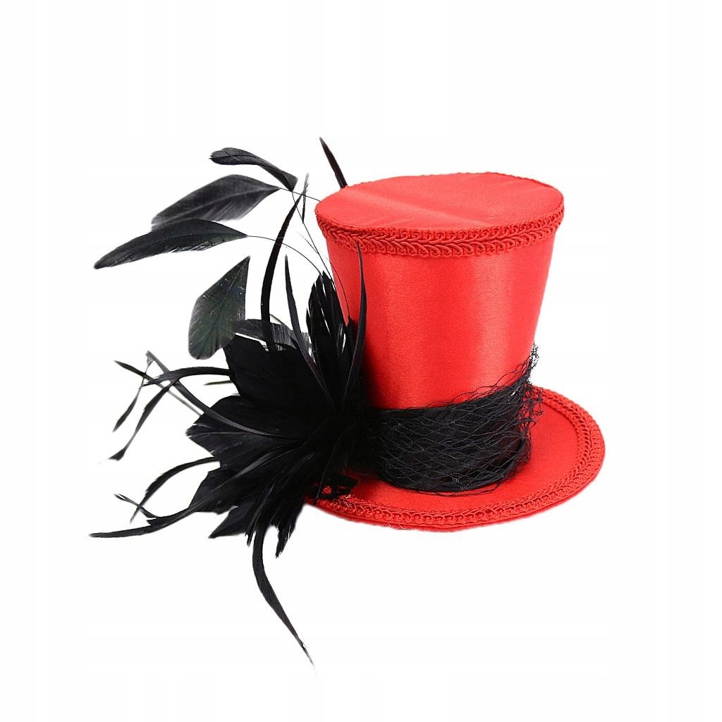 Mini Hat / Fascinator with Feathers Red / Blue / , - 13350885512 ...