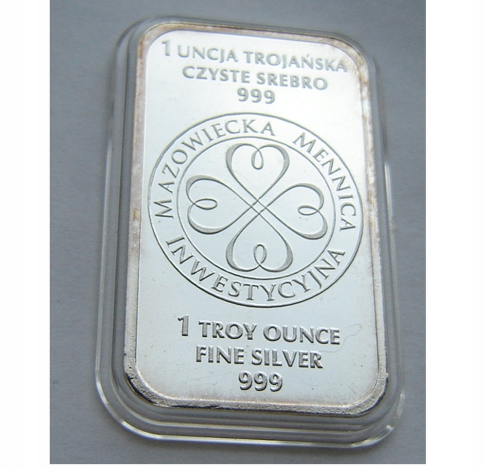 Sztabka srebra 1 UNCJA MENNICA MAZOWIECKA - 12521141420 - oficjalne ...