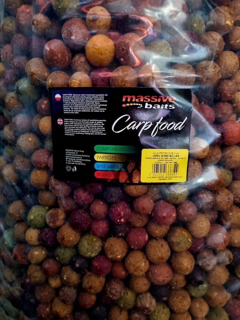 Kulki Massive Baits VARIO Mixed Rybny 1kg - 12441668010 - oficjalne archiwum Allegro