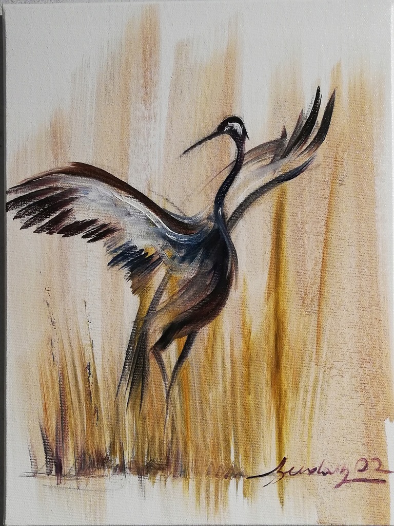 ,,Czapla,, OBRAZ OLEJNY 40/30cm A Sudak - 12269651966 - oficjalne ...